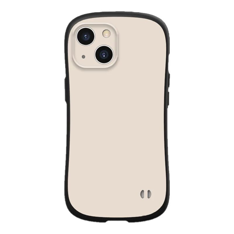 IPhone 15 Plus матовый силиконовый чехол с полным покрытием для объектива, матовый светло-белый