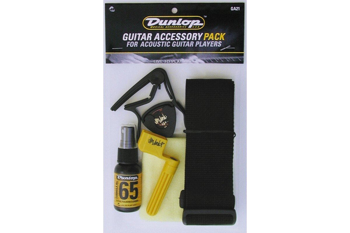 Dunlop GA21 Acoustic Guitar Accessory Pack With Strap
