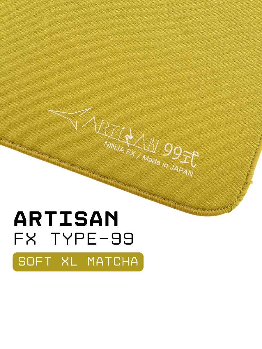 ARTISAN FX TYPE-99, SOFT, MATCHA, размер: XL 490x420x4 мм, контрольный коврик для мыши, оригинал Япония