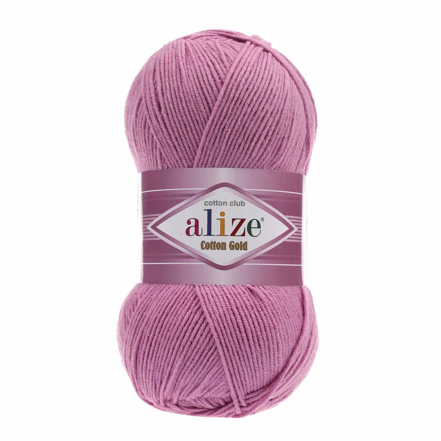 Пряжа для вязания Cotton Gold Alize 1 моток (330 м, 100 гр), цвет 98 орхидея