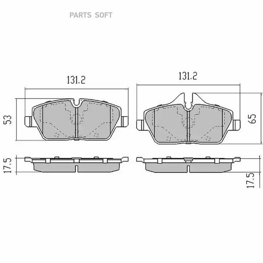 Колодки тормозные передние BMW 1 06-12, BMW 2 13-18 от официального дистрибьютора, FREMAX, артикул FBP1385