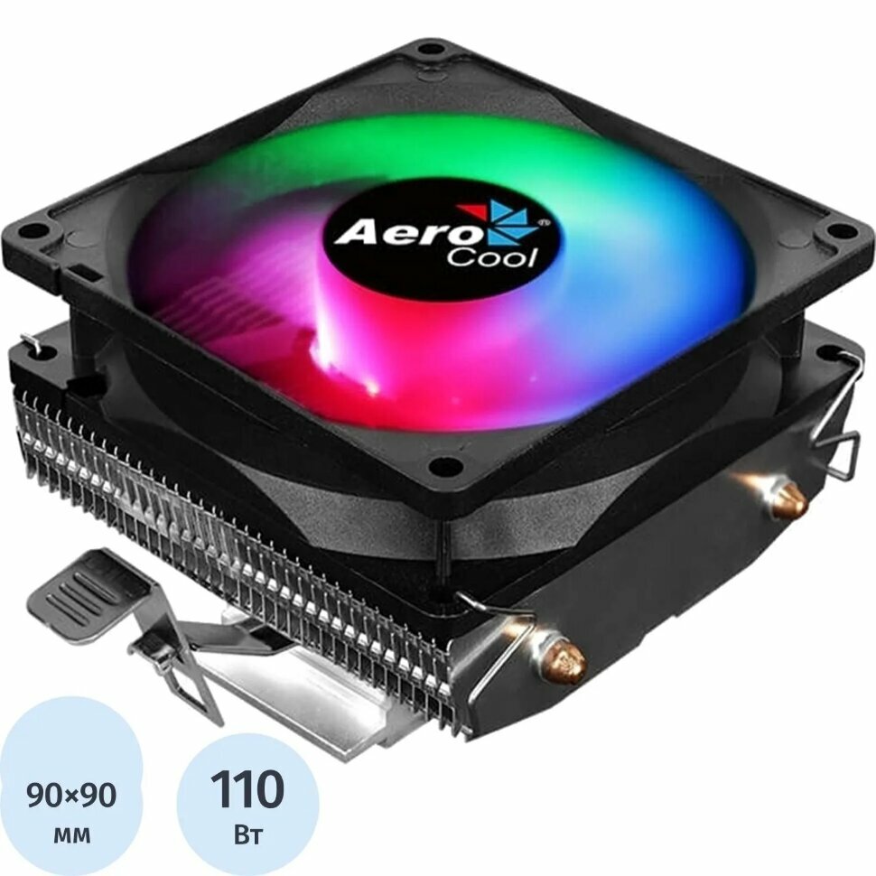 Кулер Aerocool AIR FROST 2 FRGB 3P для AM4/1151/1200 3-pin 110W LED, 1648091