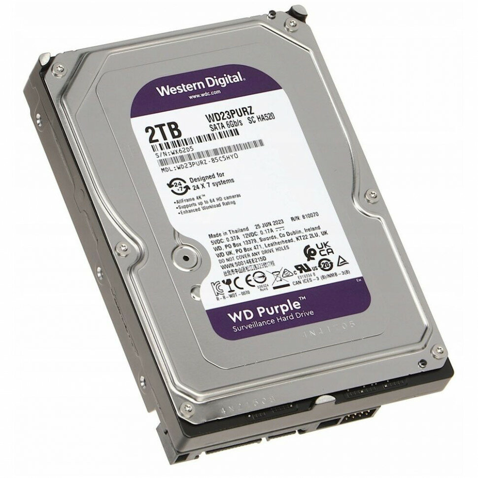 Жесткий диск Western Digital WD23PURZ, 2 ТБ