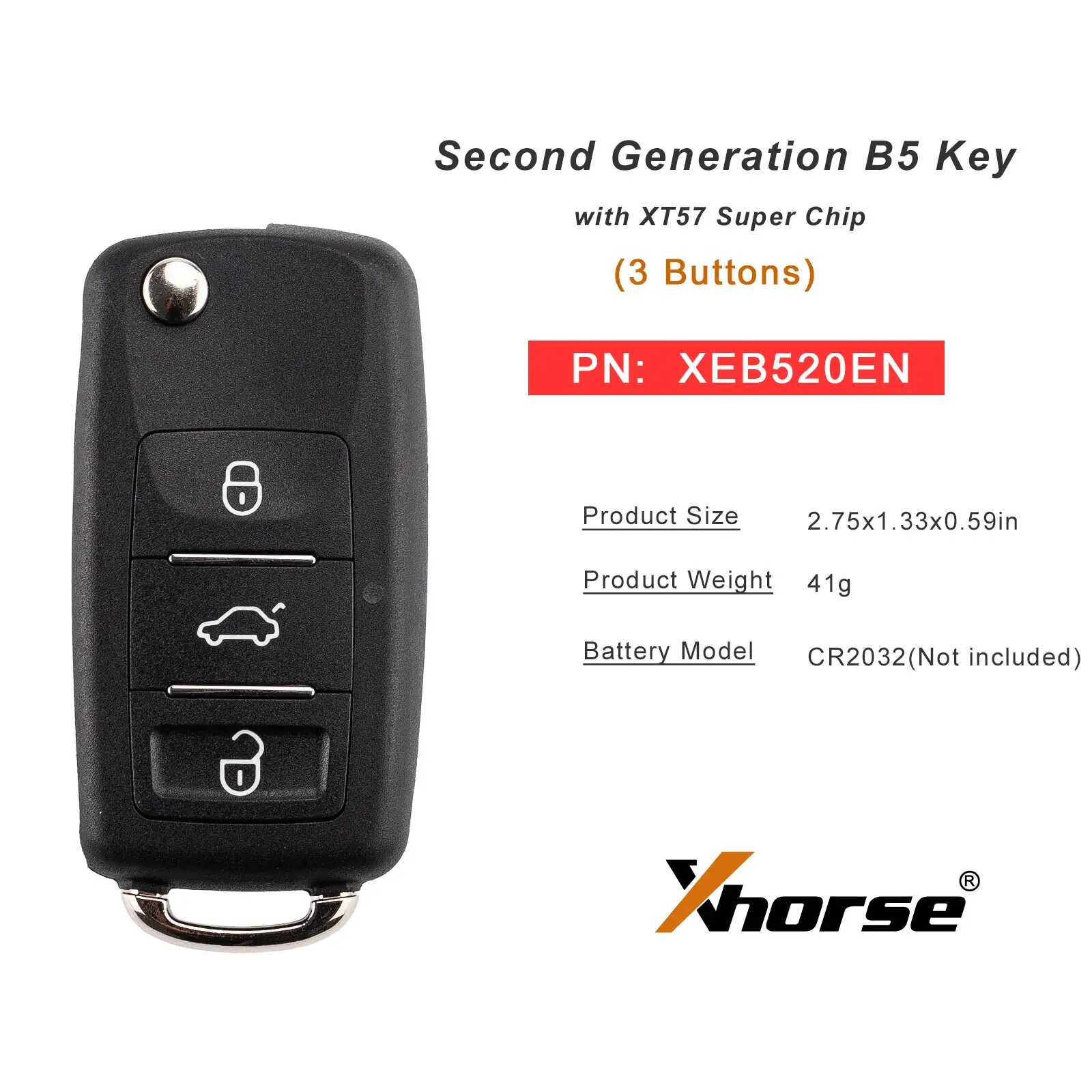 2 шт. Xhorse XEB520EN B5 Super Remote с чипом XT57 Super Chip