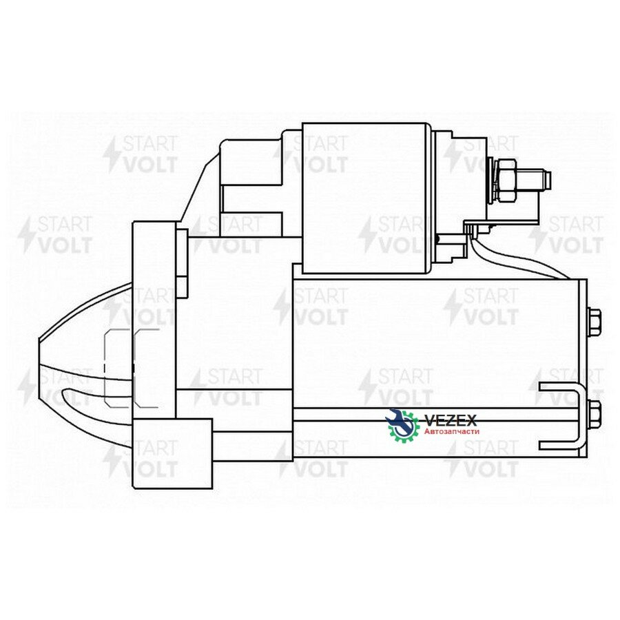 STARTVOLT LST0912 стартер! 1,2kW\ Renault Duster 2.0i 4x4 10>