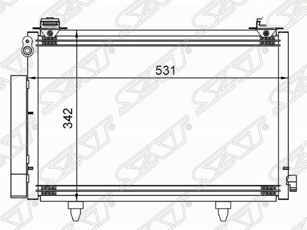 Радиатор кондиционера SAT ST-TYA1-394-0 Toyota Vitz 99-20 / bB 00-05