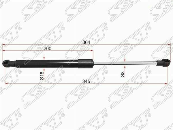 Амортизатор капота SAT ST-41612990344 BMW X1 09-15 справа=слева