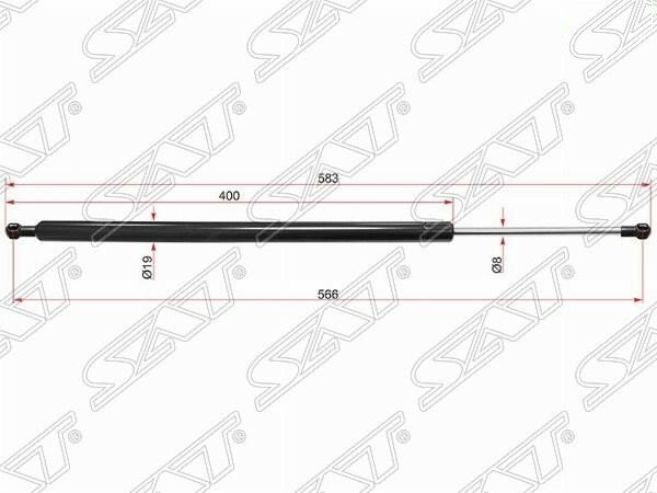 Амортизатор крышки багажника SAT ST-31297524 Volvo XC60 08- справа=слева