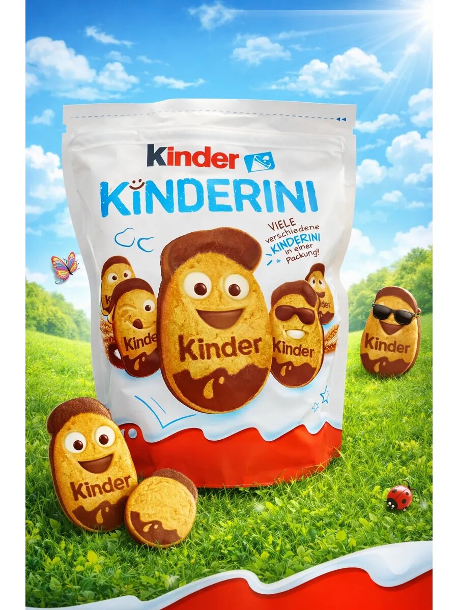 Печенье Kinder Kinderini / Киндер Киндерини (Европа), 1 шт. 250 грамм