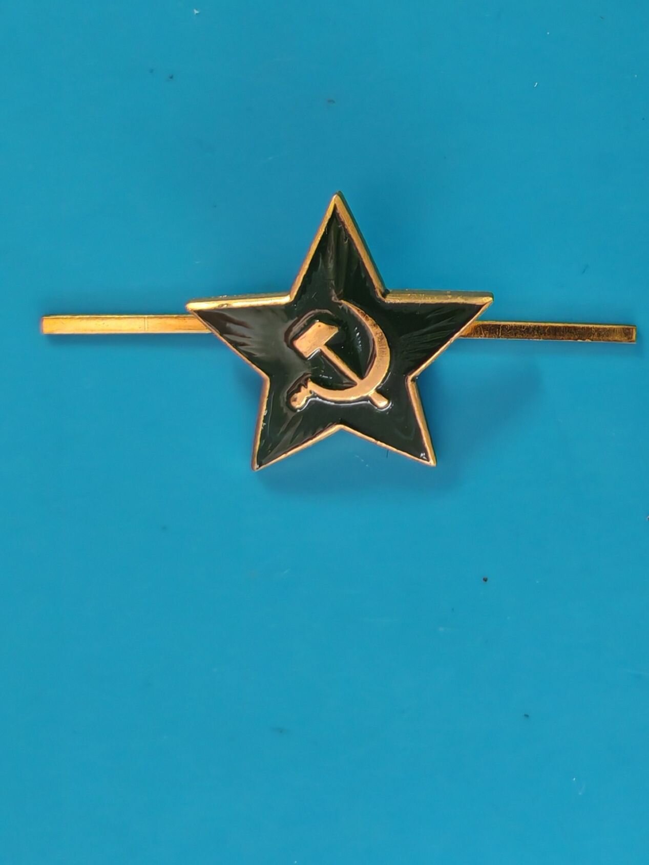 Значок Знак Кокарда Звезда на шапку, зеленая. Для реконструкторов.