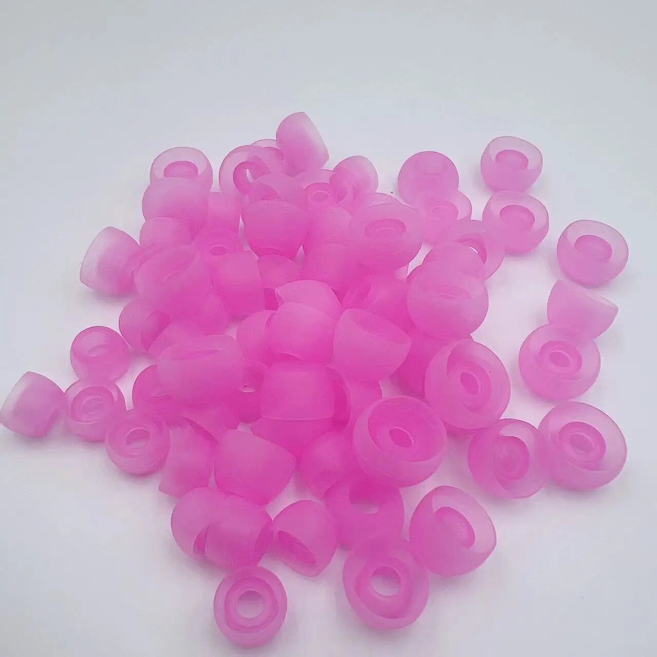 Розовые силиконовые чехлы для наушников Pink-50pcs
