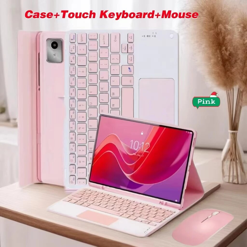 Чехол-клавиатура Bluetooth для Lenovo Xiaoxin Pad 11 Розовый, Pink 4, Russian