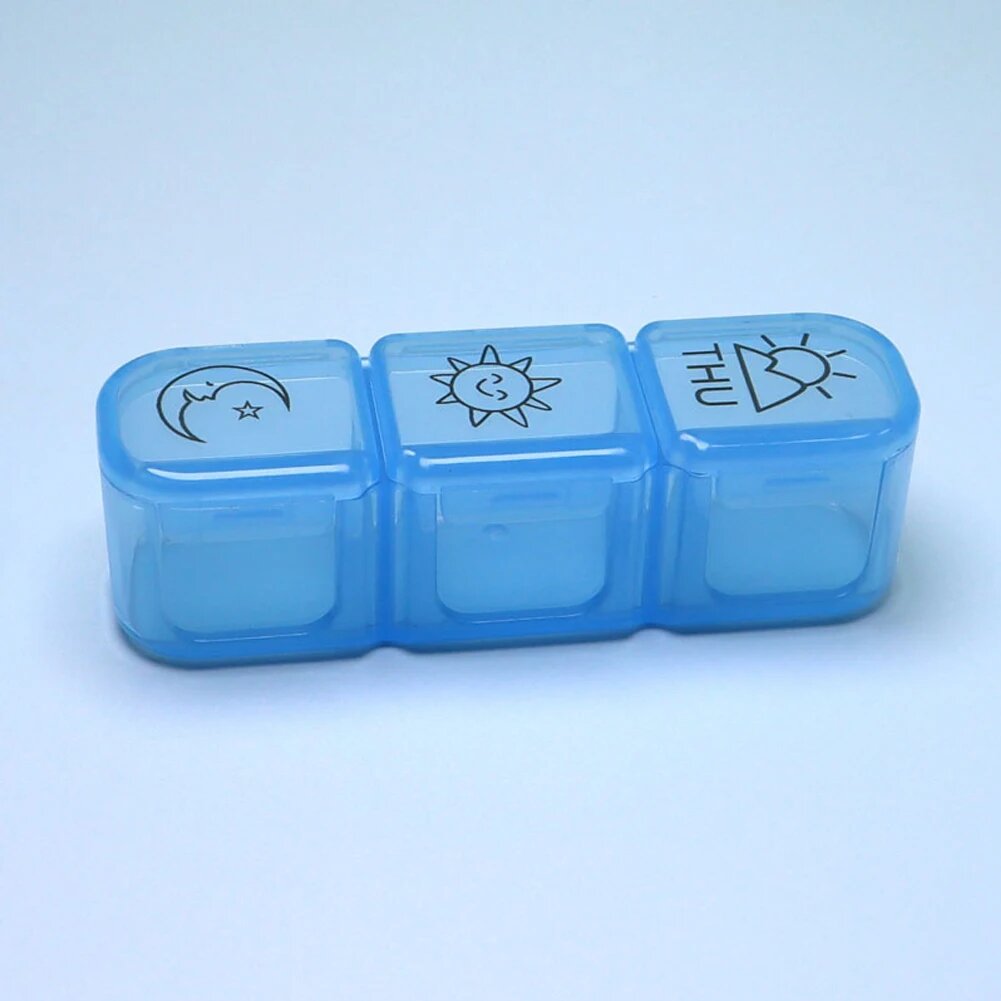 Yangdex Органайзер для таблеток на 3 дня, BlueОрганайзер для таблеток на 3 дня, Blue