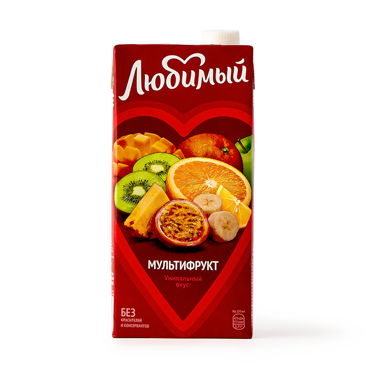Нектар Любимый "Мультифрукт", тетрапак, 0,95 л, без красителей и консервантов
