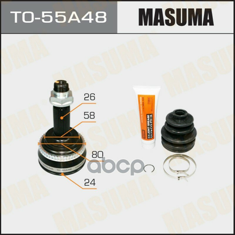 ШРУС наружный к-кт! Honda Accord 2.0-2.2 08-11/Toyota Celica 1.8 02-06 Masuma арт. TO-55A48