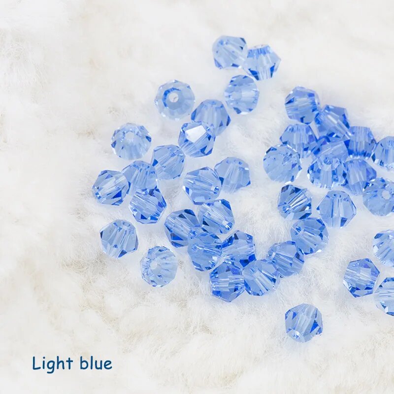 Бисер стеклянный QIAO 3/4/6 мм 720 шт Синий, 3mm -720Pcs, light blue