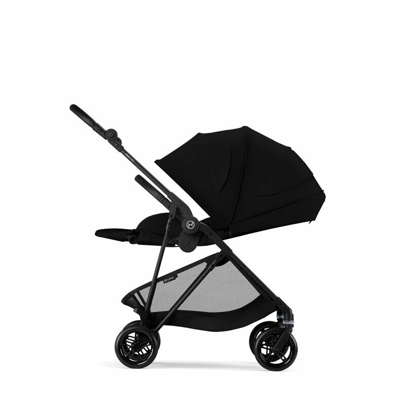 Cybex прогулочная коляска Melio Carbon (Magic Black с дождевиком) — фото 1