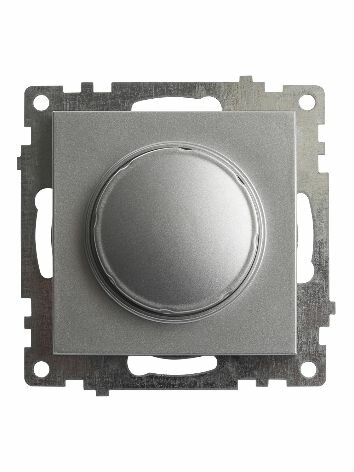 Выключатель диммирующий TRIAC (механизм) 250В, 500W, серия Катрин, GLS10-7106-03 , серебро (рамка приобретается отдельно), STEKKER 39587