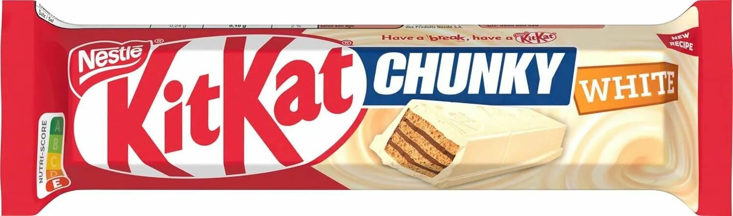 Белый шоколадный батончик KitKat Chunky White, 40г х 1шт. КитКат