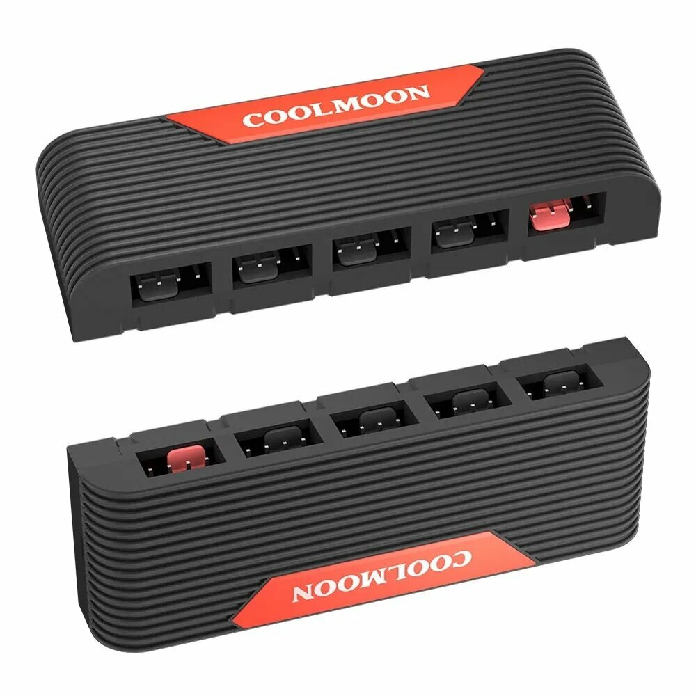 Хаб управления вентиляторами COOLMOON F5 PRO, 5 портов 4pin, стабильное напряжение 12 В