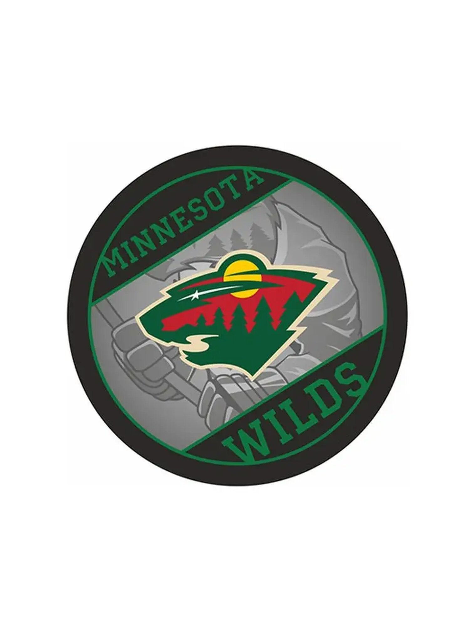Шайба Sportfanat Minnesota Wild, резина, диаметр 76 мм, цвет черный
