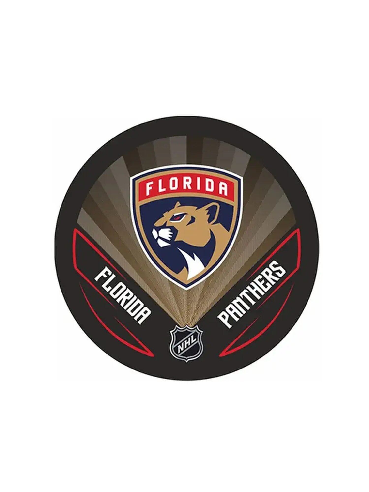 Шайба Sportfanat NHL 2022 Florida Panthers, 76 мм, цвет черный