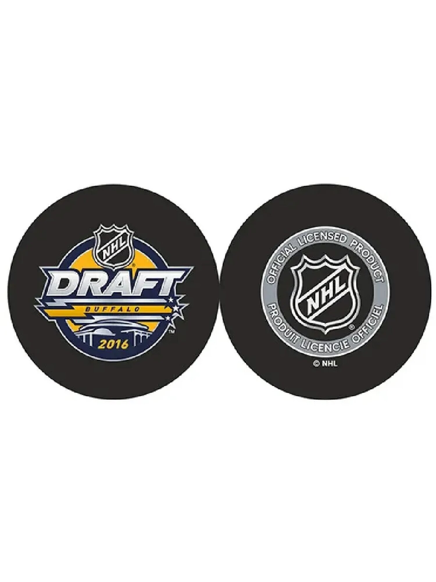 Шайба Sportfanat НХЛ DRAFT 2016 Buffalo 2-ст, 76 мм, цвет черный