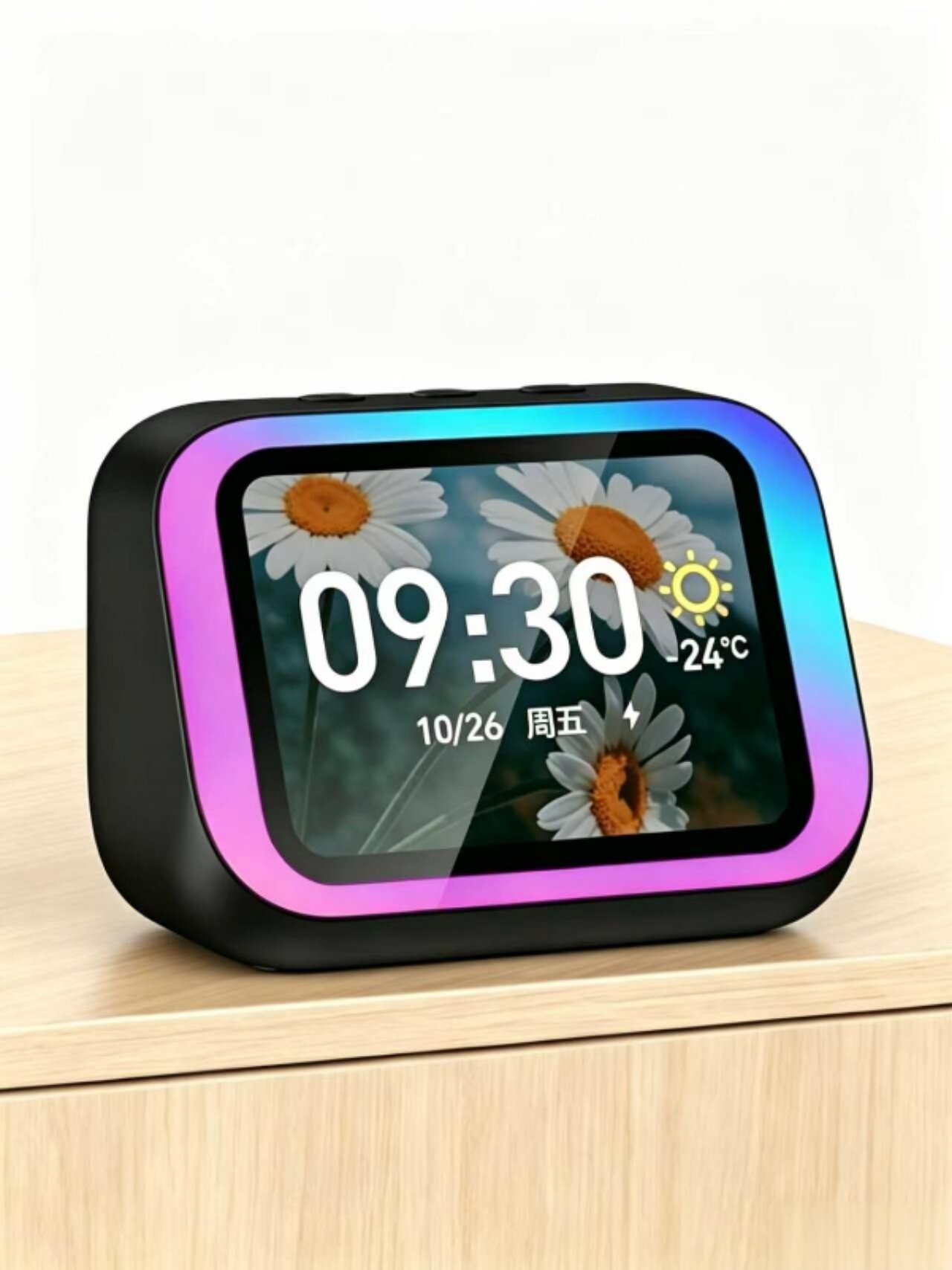 Умная Bluetooth-колонка TF26 Pro с дисплеем, голосовым управлением, RGB-подсветкой и будильником
