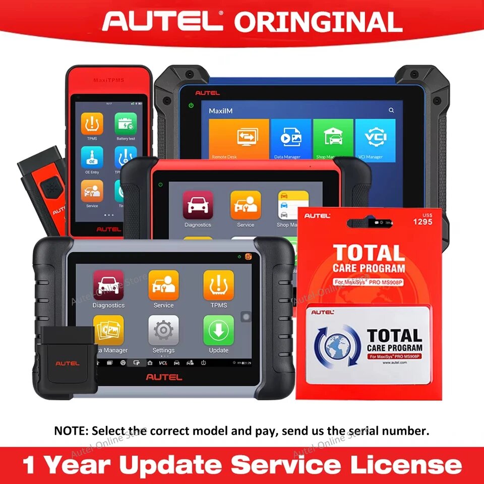 Сервис обновления Autel: годовое программное обновление для Autel IM508, IM608, MK808BT, MK808, MK908 Pro. Предоставляет сервис для всех моделей сканеров.