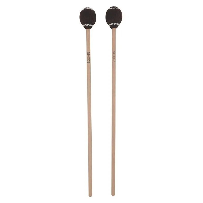 Барабанные палочки Marimba Qin Mallet Премиум-класса из клена-Коричневая головка, Деревянный шест, Белый круг