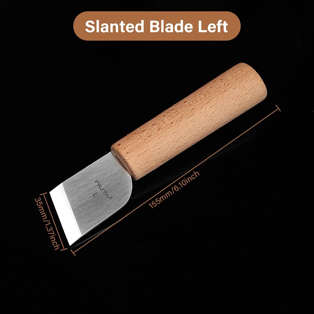 Нож для кожи WUTA с лезвием Slanted blade-Left