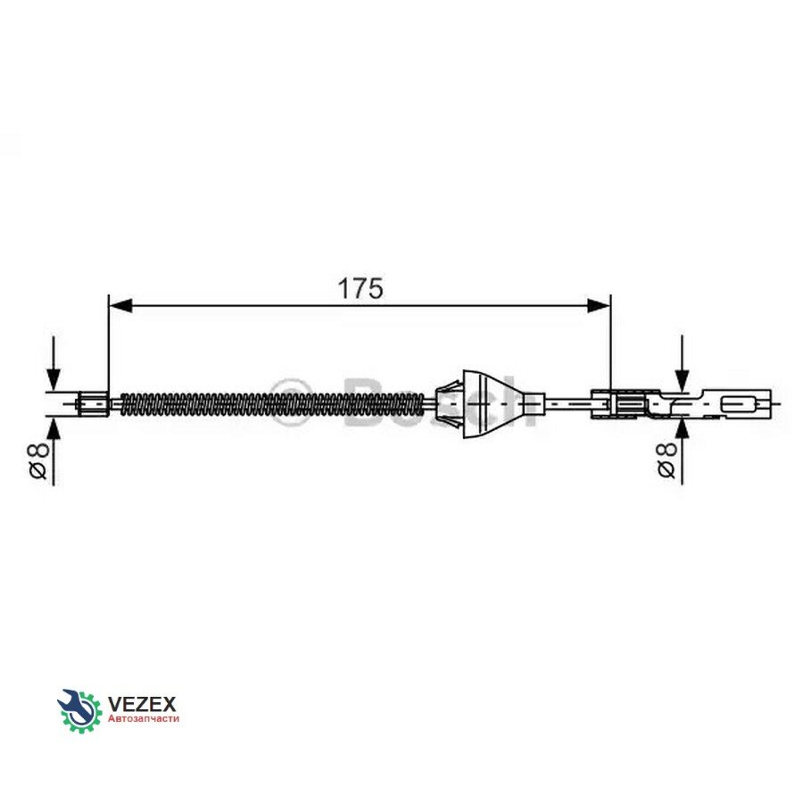 BOSCH 1987477906 Тормозной трос