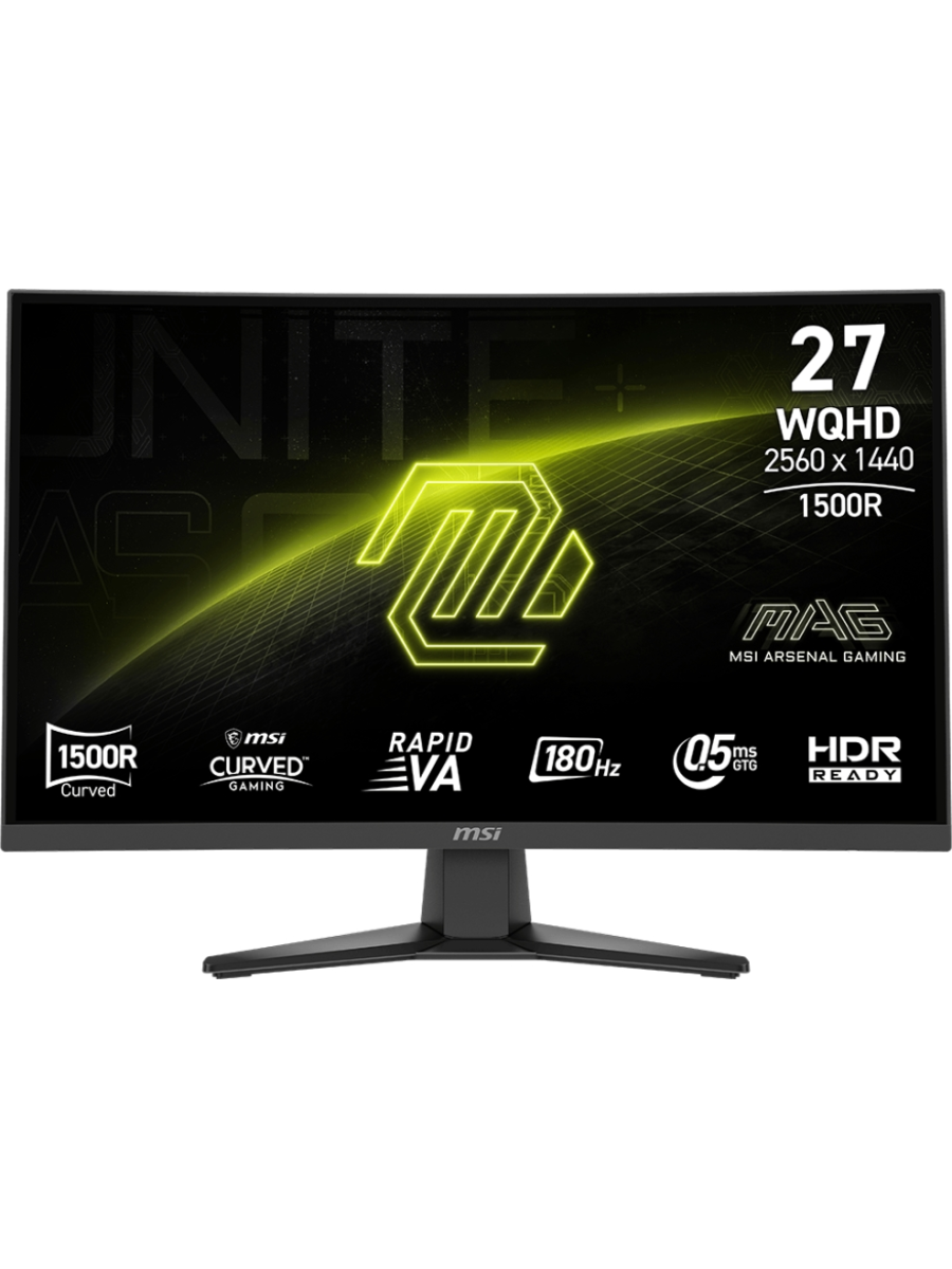 27 Монитор MSI Mag 275CQF E18 27 VA 180 Гц 2xHDMI 1xDP изогнутый экран
