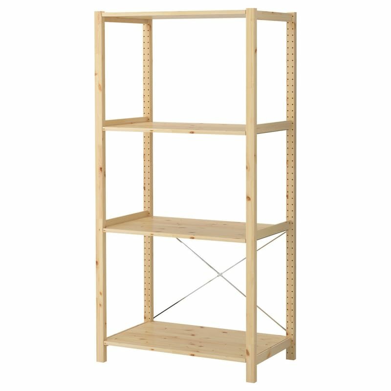 Полка IKEA IVAR секция/полки 794.070.54, сосна, 89x50x179 см