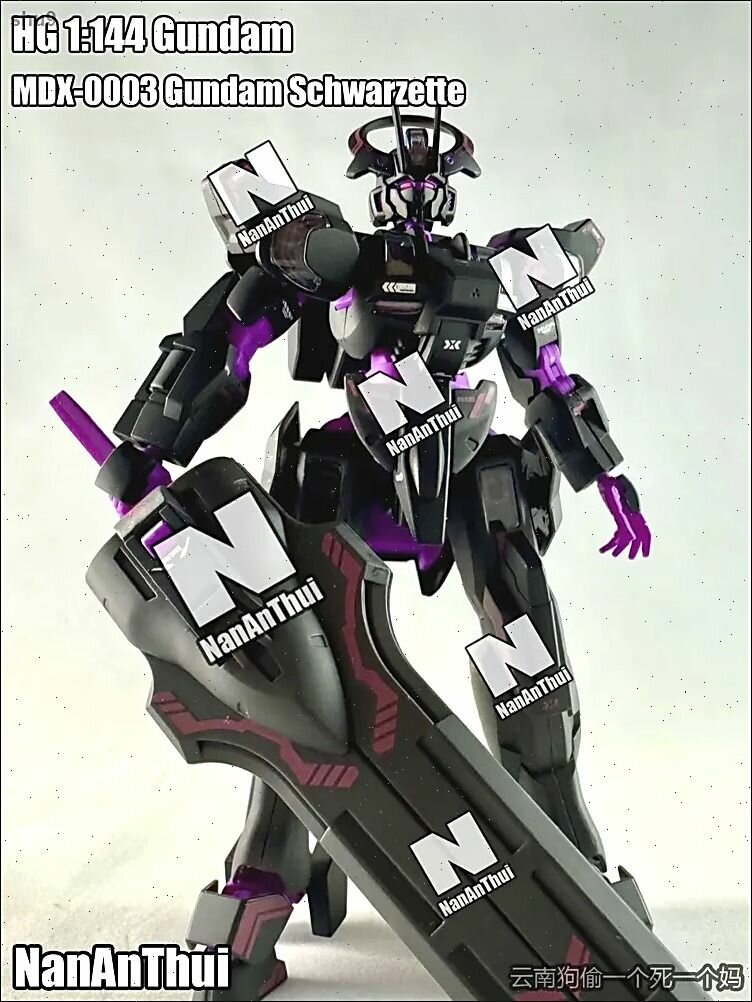 Сборная Игрушечная фигурка модель HG 1:144 Gundam MDX-0003 Gundam Schwarzette, Высококачественная модель, Поставляется с бесплатными наклейками