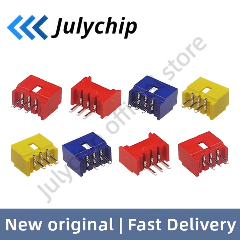 Разъем штыревой MX1.25MM 20шт, красный 2P