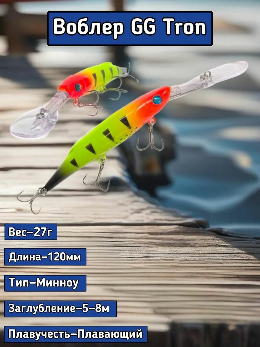 Воблер для троллинга German Tron 120 мм / 27 гр / C236