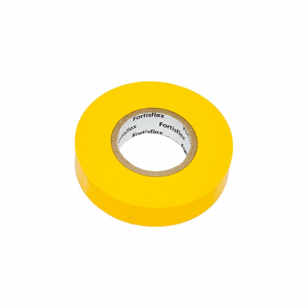 Изолента ПВХ Fortisflex 15x0.13 мм, 20 м, желтый 90805