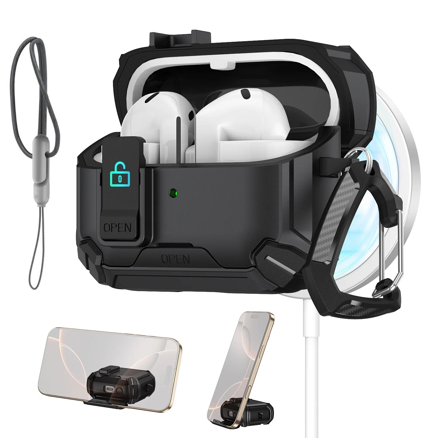 Черный чехол для AirPods 3/Pro