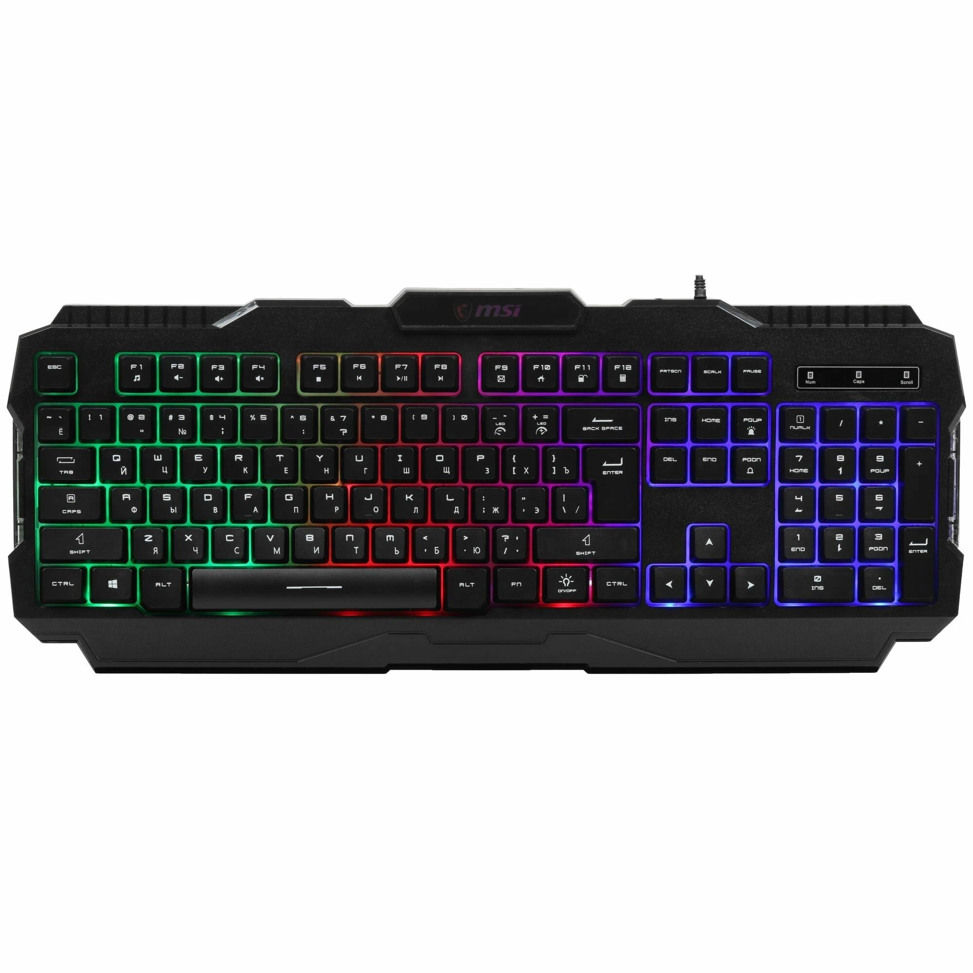 Клавиатура MSI Forge GK100 RU (S11-04RU252-HH9) черный, проводная, USB