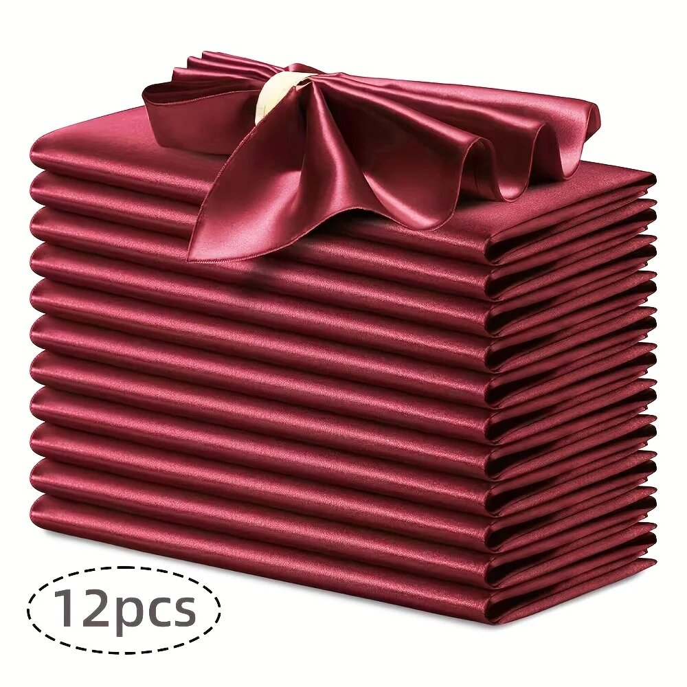 Салфетки для стола DUTRIEUX полиэстер 12 шт Burgundy - 12pcs