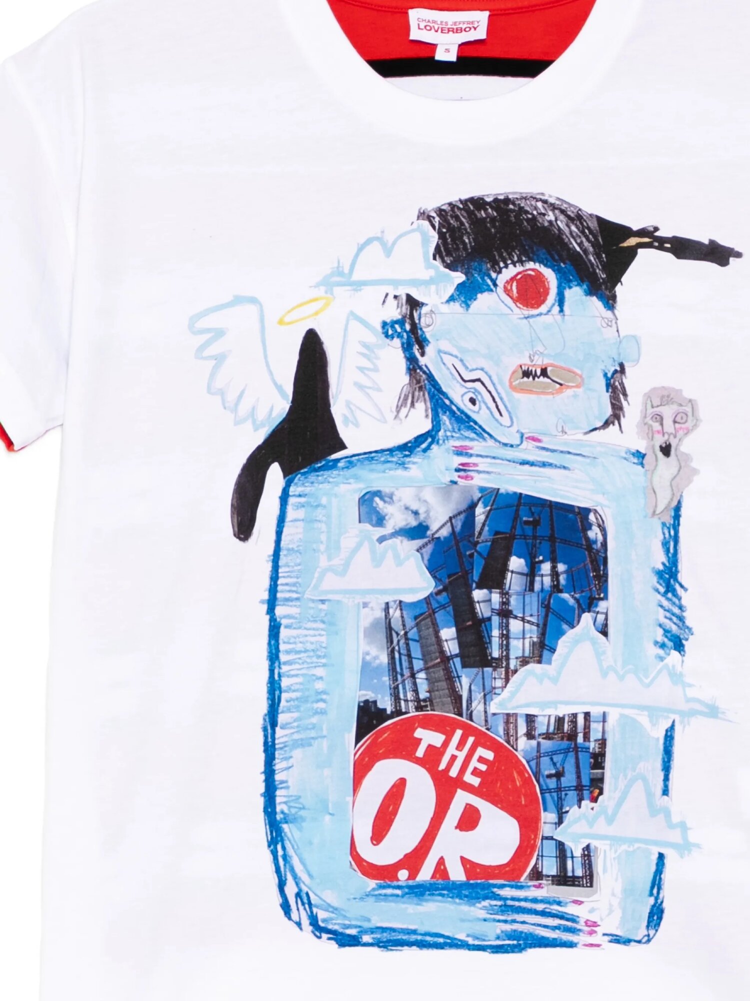 Футболка Charles Jeffrey Loverboy Bum Reveal, размер 50, бежевый/белый — фото 1