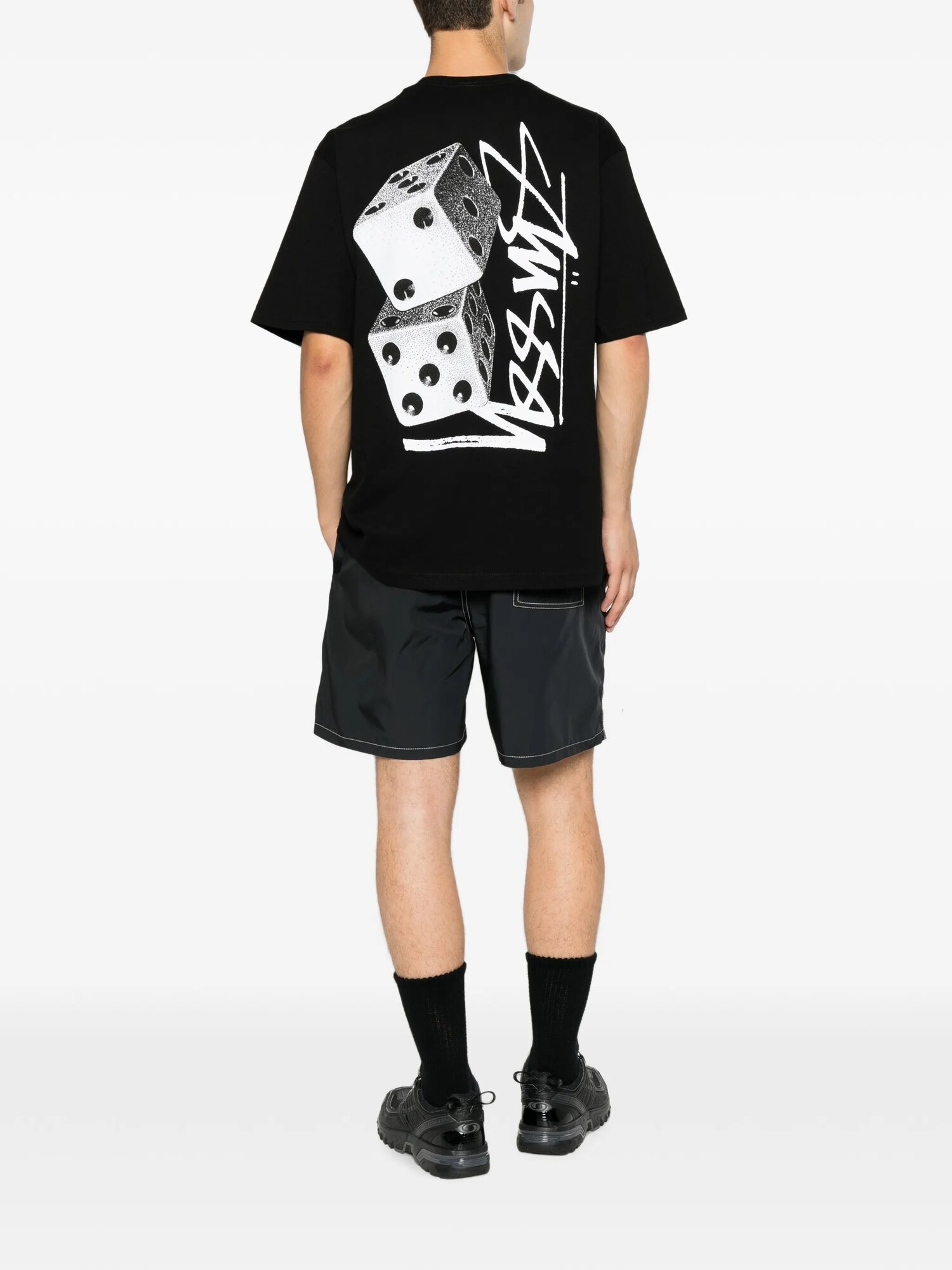 Футболка Stussy, размер 46, черный — фото 1