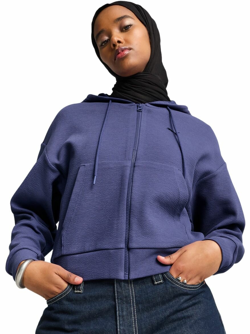 Толстовка спортивная HER Comfort Crop Full-Zip Hoodie