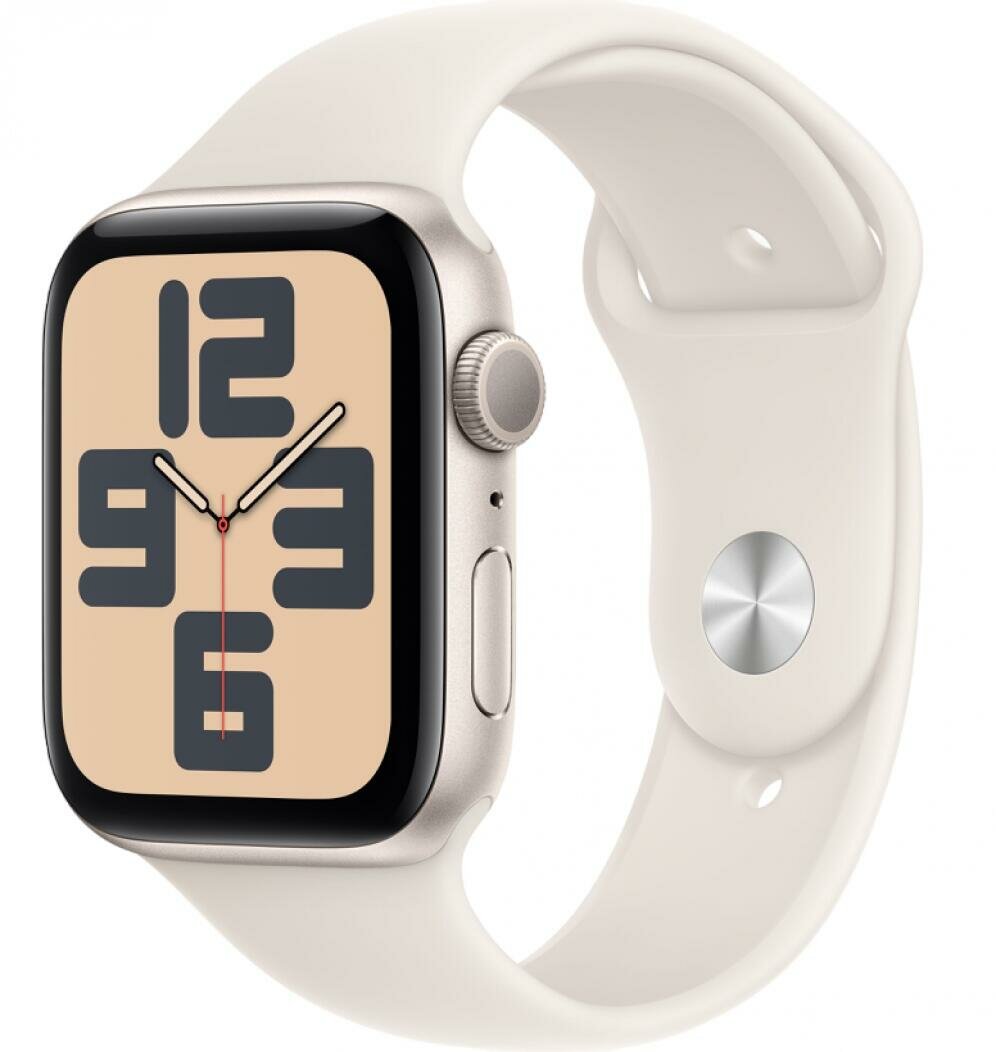 Умные часы Apple Watch Series SE 2024 44mm Aluminium Case, Starlight Sport Band S/M