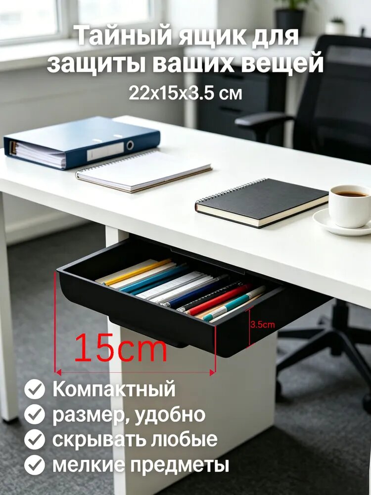 Органайзер с выдвижными ящиками22х15х3.5 см.