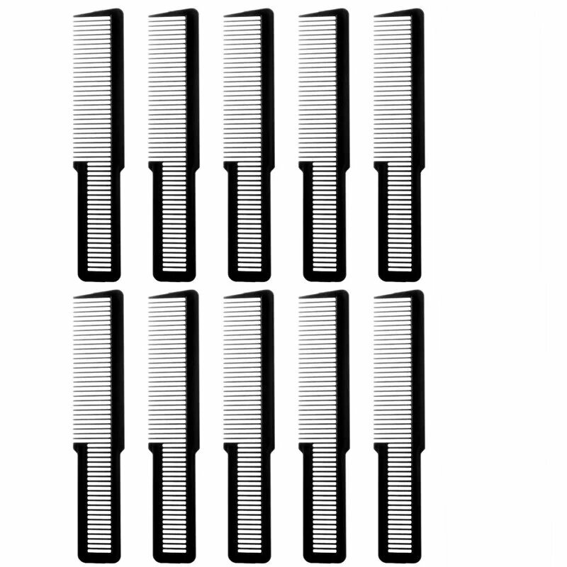 Набор из 10 пластиковых расчесок WANMEI 10pcs Black