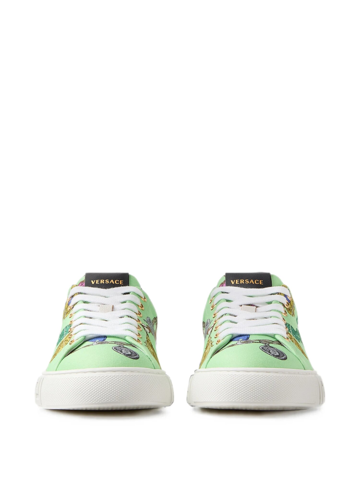 Кроссовки Versace Greca printed canvas sneakers, размер 35 — фото 1