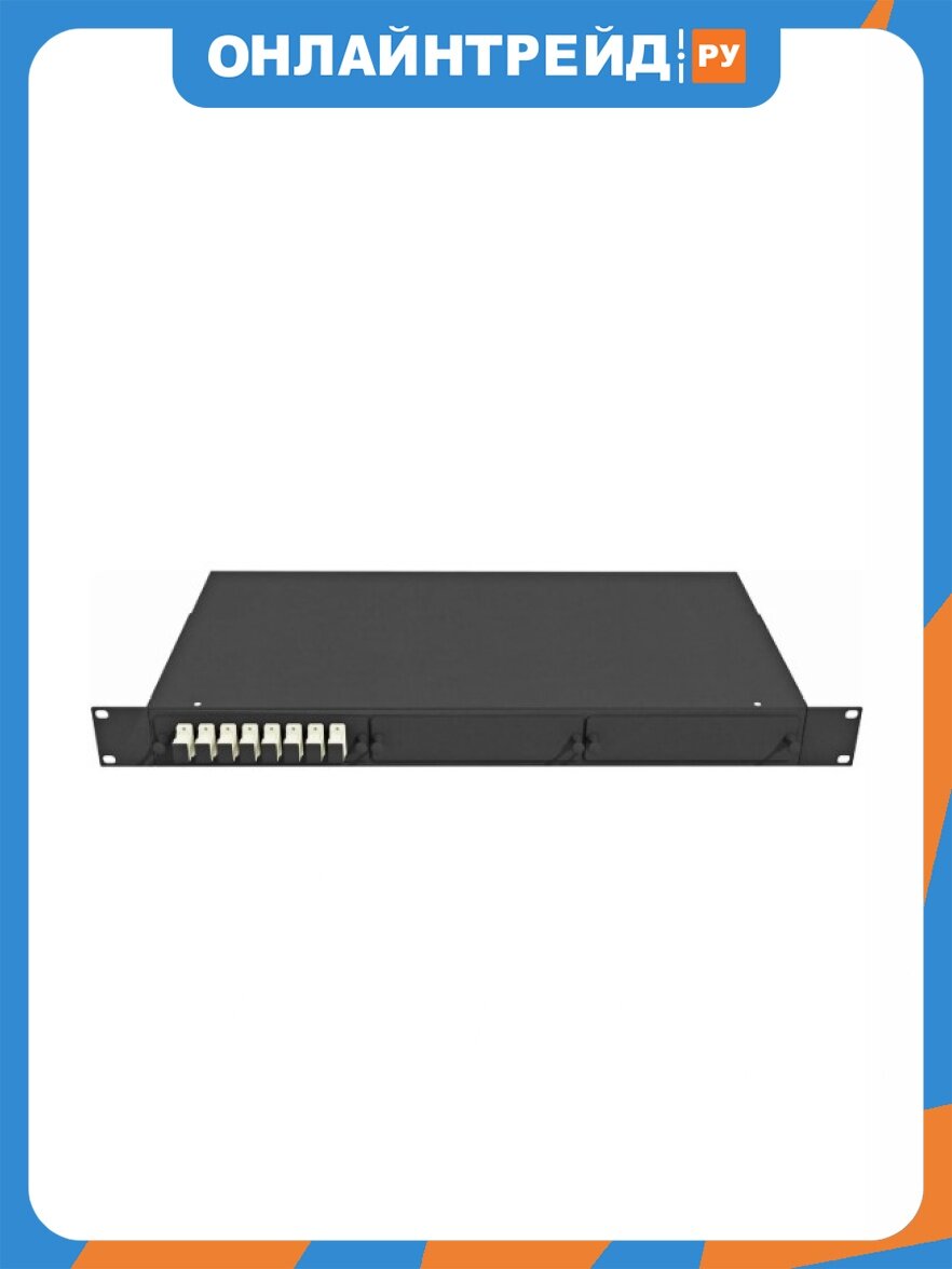 Кросс оптический стоечный Toplan 19", 8 SC/UPC адаптеров, многомодовый (50/125) OM4, 1U, черный, укомплектованный, .
