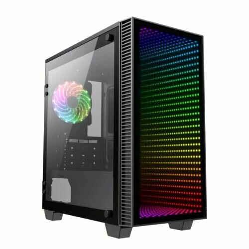 Компьютерный корпус GameMax Mini Abyss H608 (MINI ABYSS H608) черный - Mini Tower, Micro-ATX, USB 3.2 Gen 1 Type-A, USB 2.0 Type-A